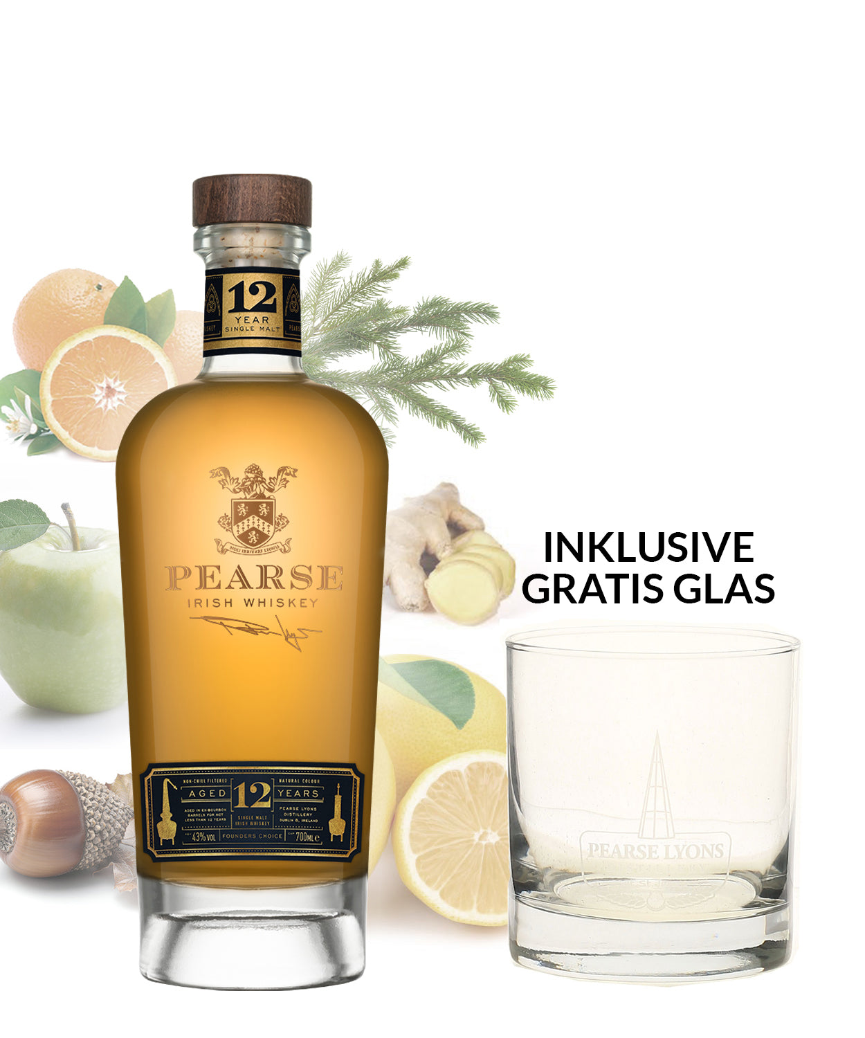 Pearse Lyons 12 Jahre - 0,7L - 43% Vol. - Inklusive Glas – Tastillery ...